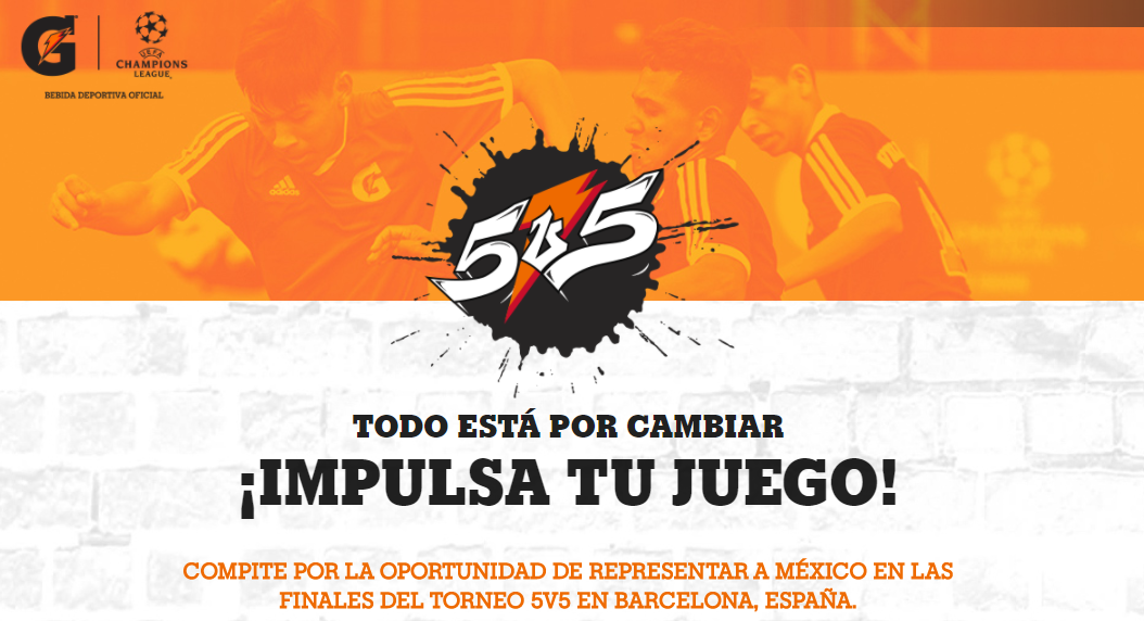 La marca GATORADE® te invita a participar 5v5: el torneo que te llevar ...